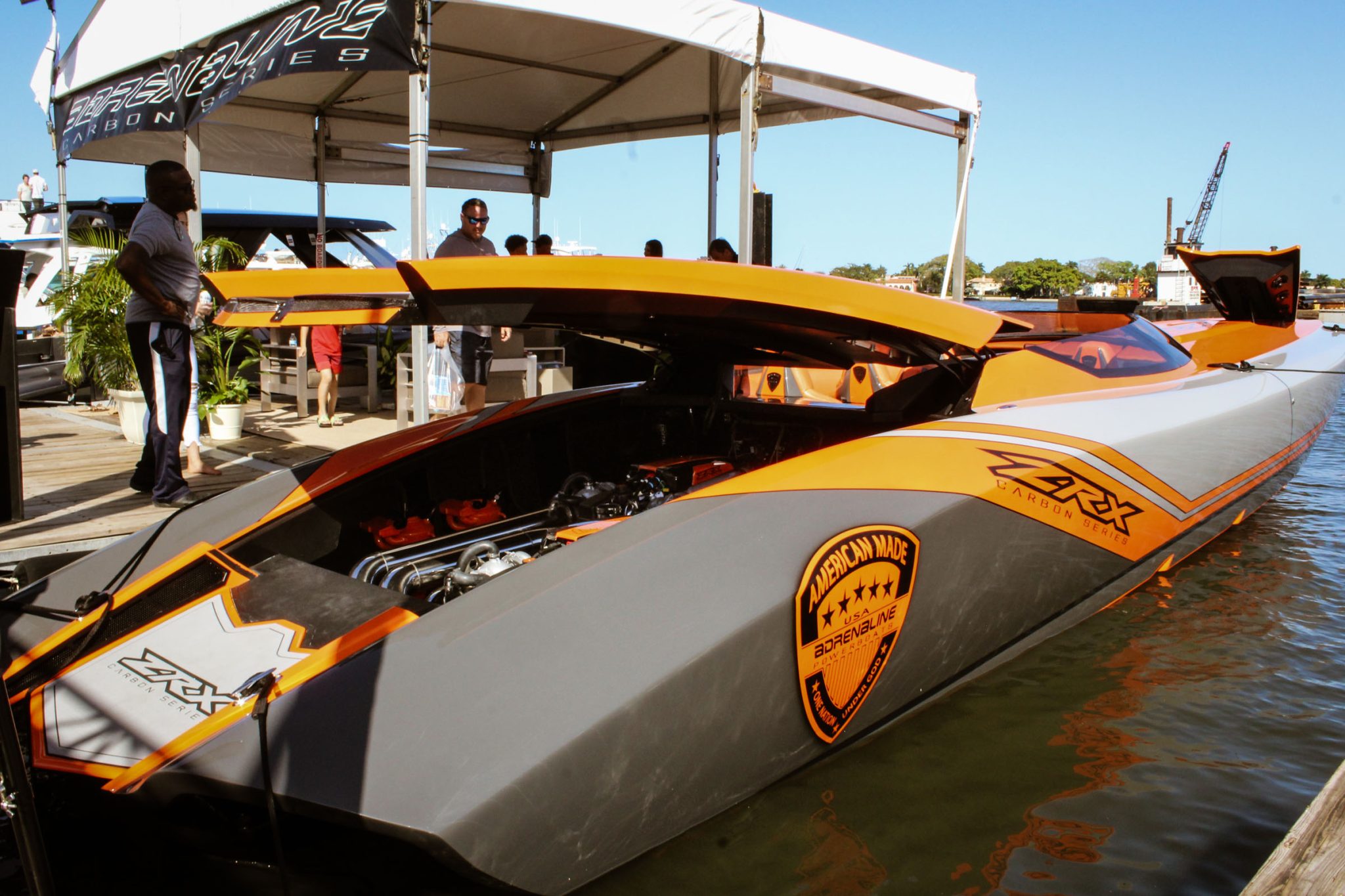 Adrenaline Powerboat’s “Carbon-Fiber Rush” at the Palm Beach Boat Show ...